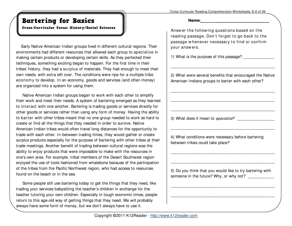 Gr5 Wk6 Bartering For Basics | PDF | Barter | Native Americans In The ...