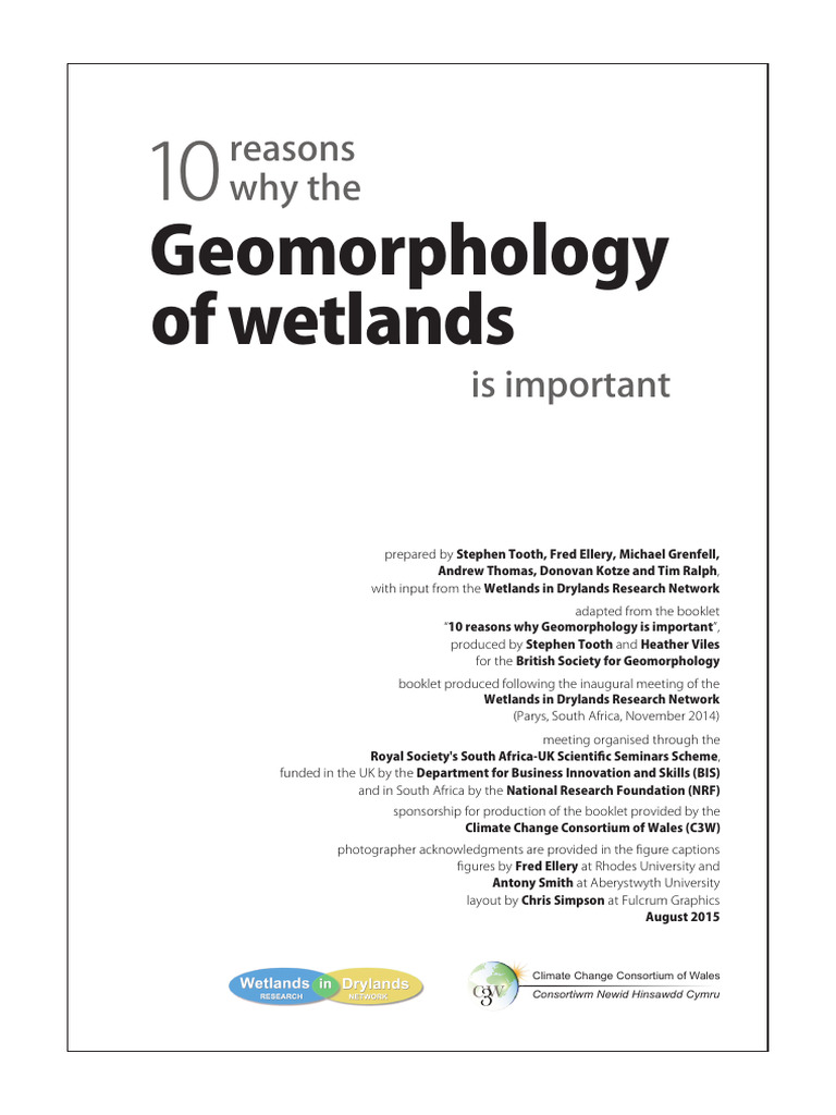10 Reasons Geomorphology of Wetlands | PDF | Wetland | Erosion