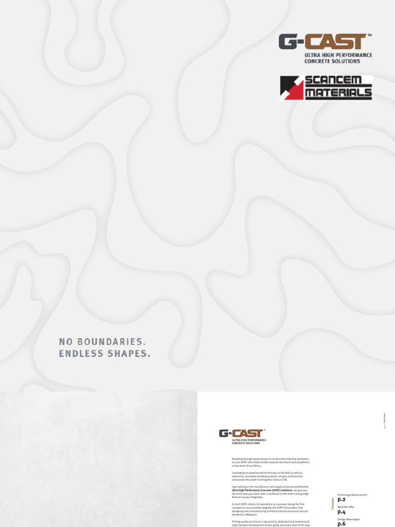 G-Cast UHPC: Redefining Concrete Solutions | PDF | Concrete | Materials