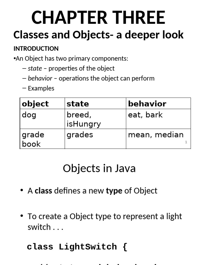 Chapter 3 Class and Object | PDF | Programming | Constructor (Object Oriented Programming)