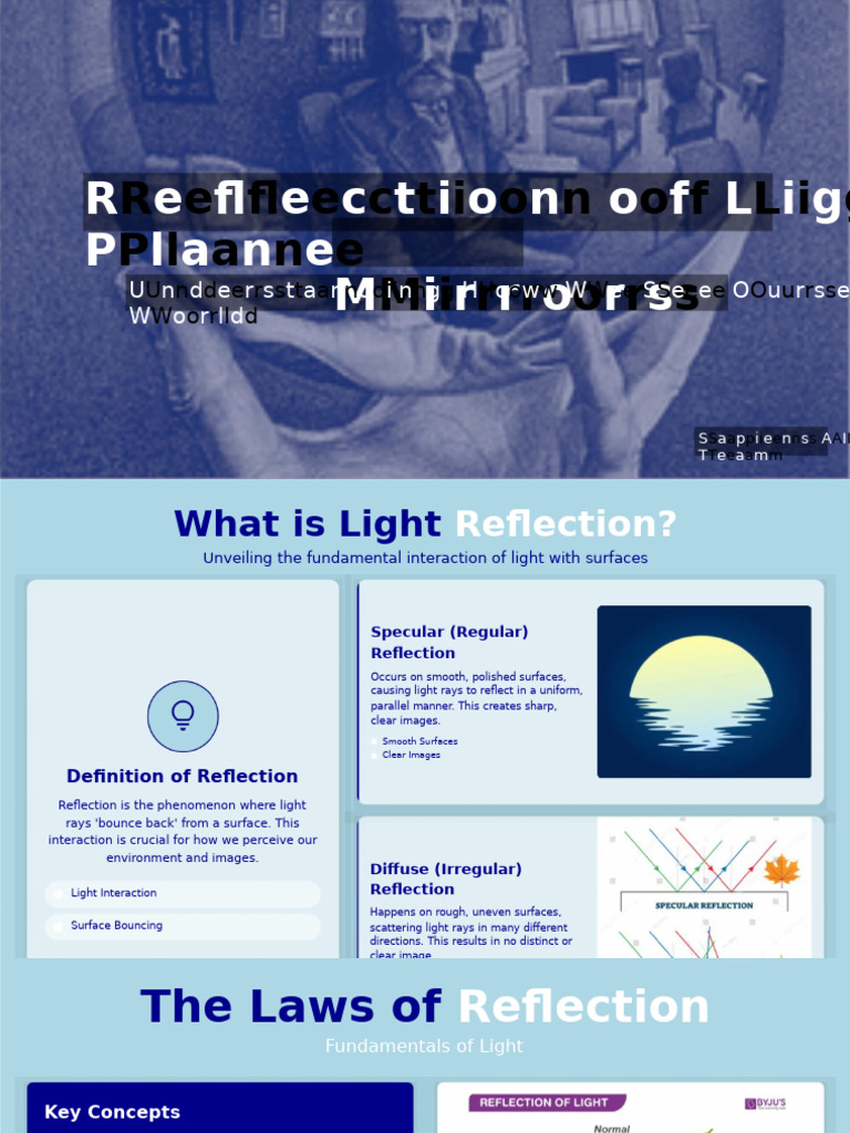 Create A PowerPoint About Reflection of Light in Plane Mirrors | PDF ...