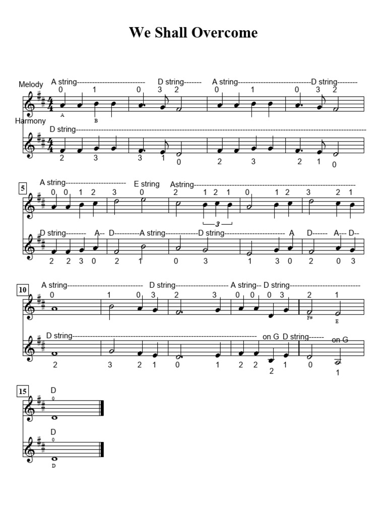 We Shall Overcome: Musical Analysis | PDF | Music Theory | Musical ...