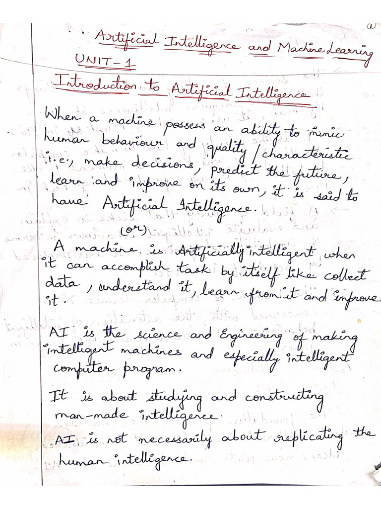 Aiml Unit-1,2 | PDF