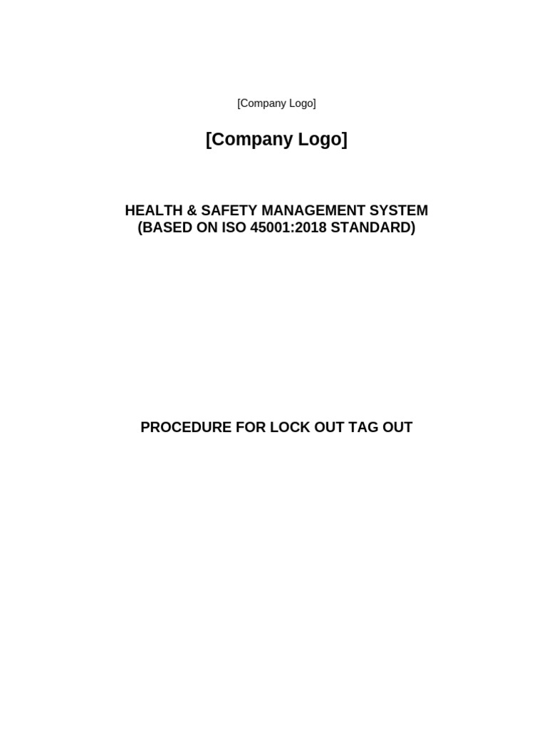 Lockout Tagout Procedure Overview | PDF | Occupational Safety And ...