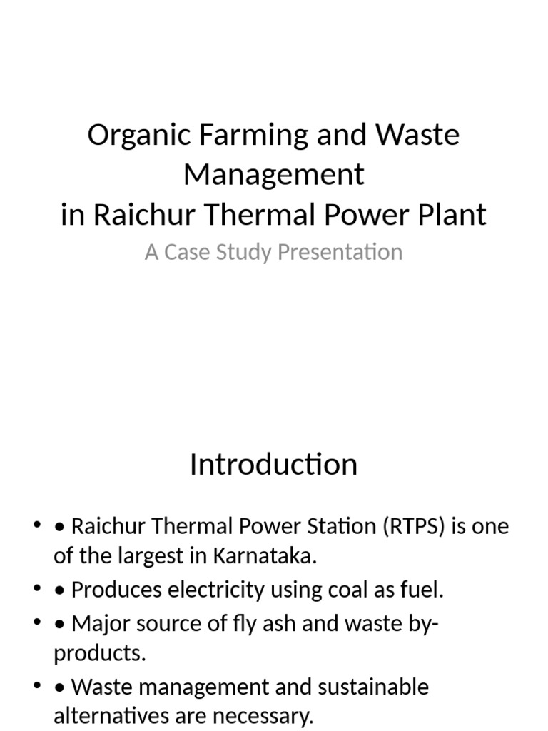 Raichur Thermal Power Plant With Images | PDF