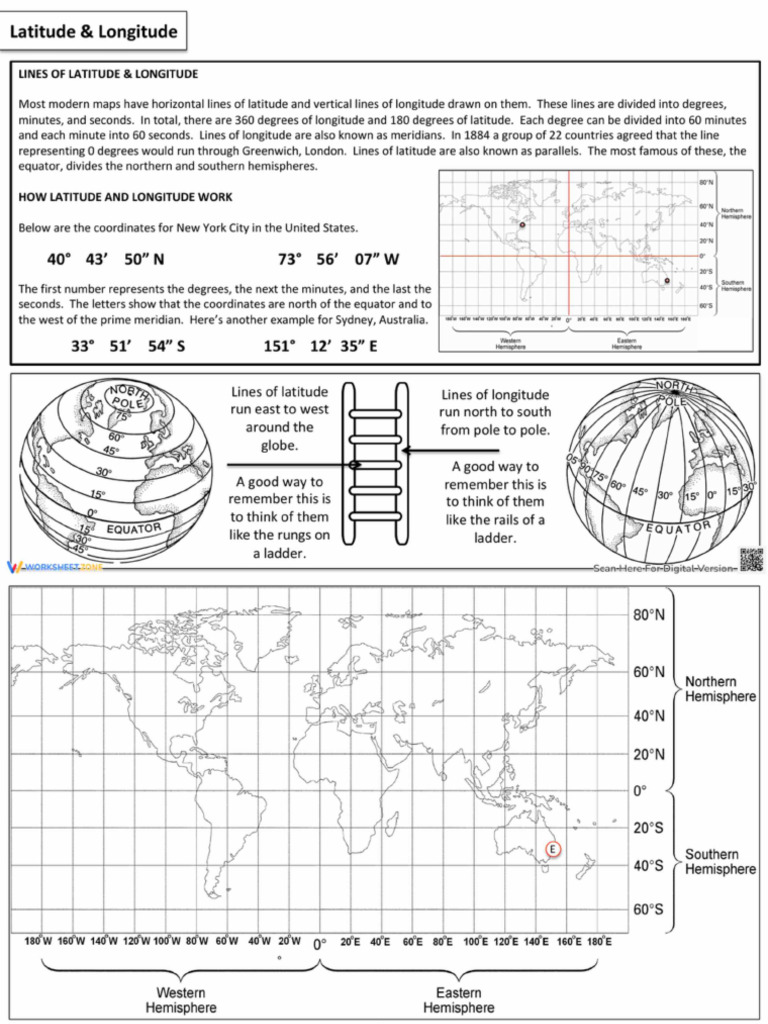 Latitude and Longitude Map Activity | PDF