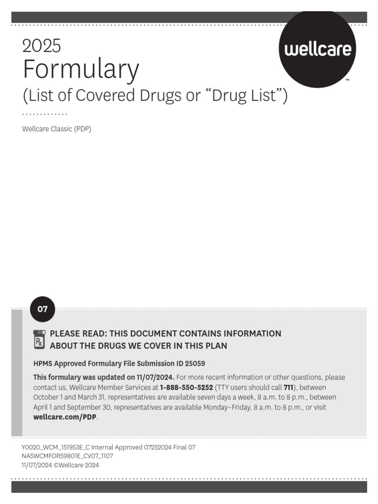 Wellcare 2025 | PDF | Prescription Drugs | Medicare (United States)