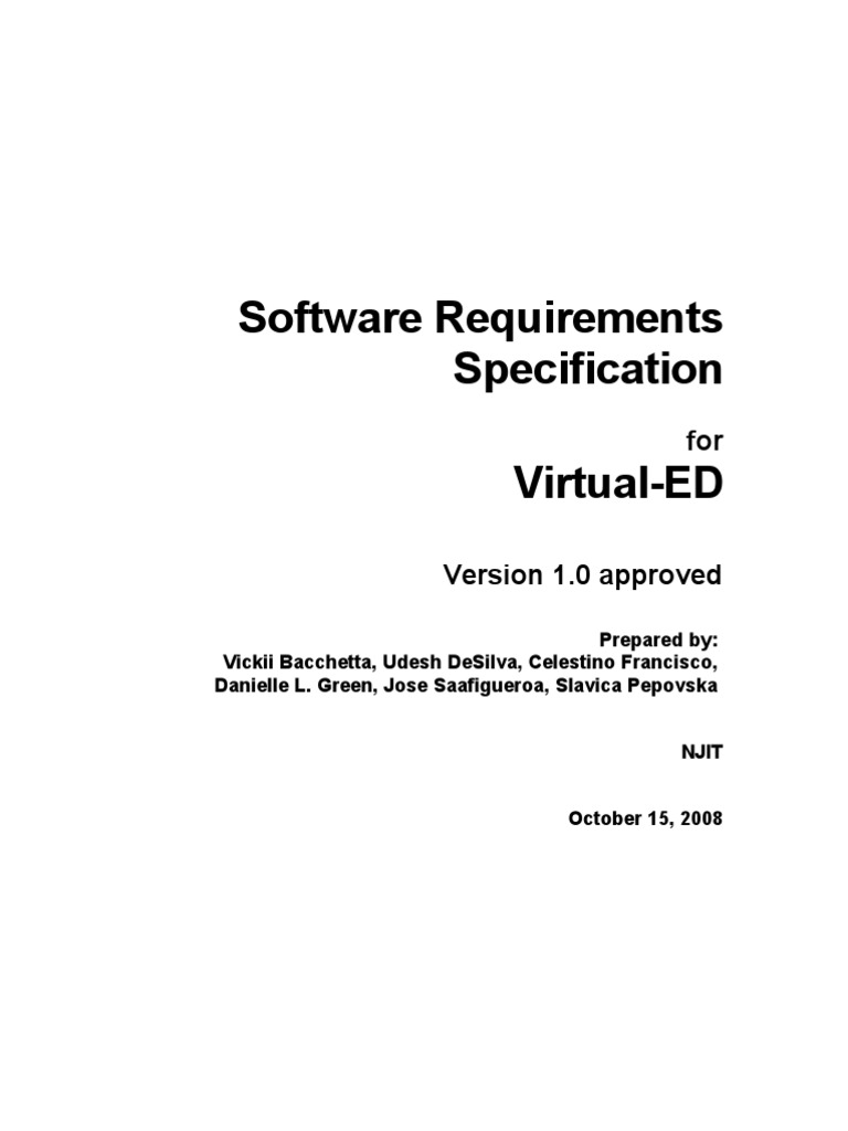 Software Requirements Specification | PDF | Safari (Web Browser ...