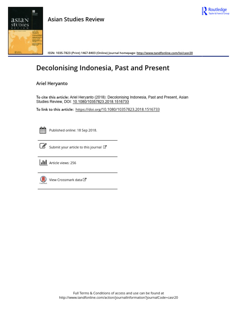 Decolonising Indonesia Past and Present | PDF | Indonesia | Communism