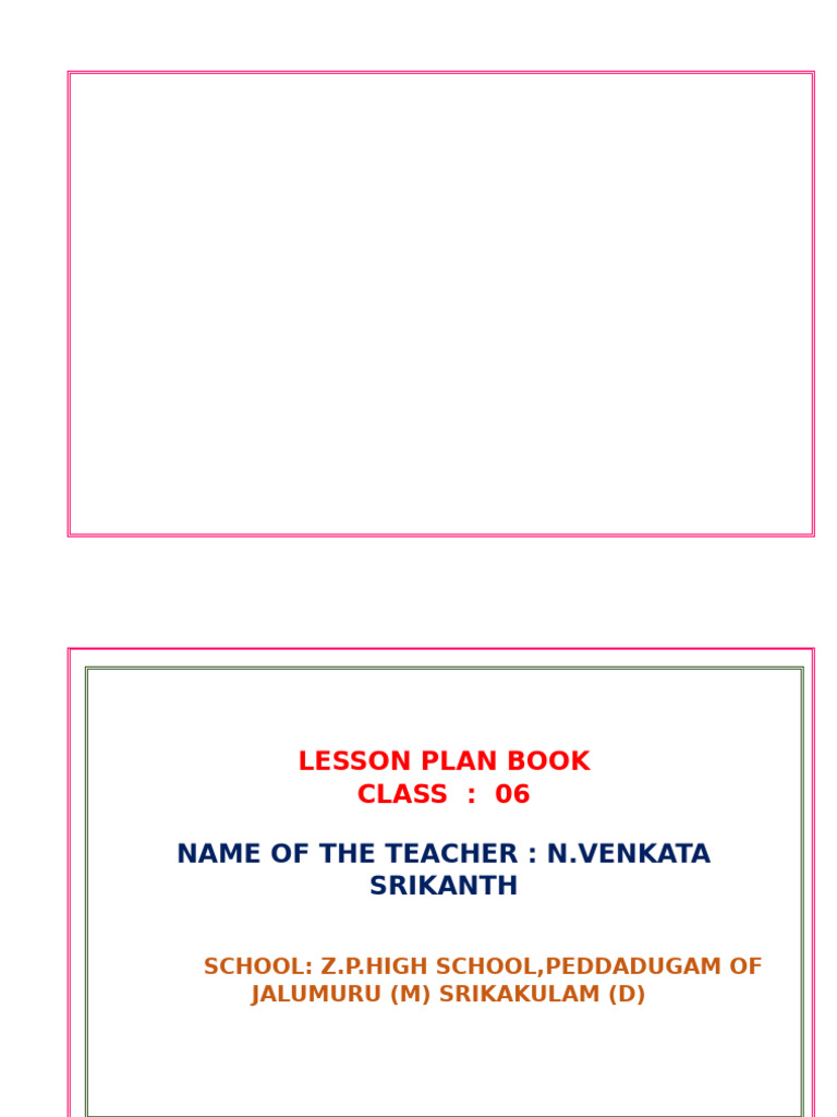 6th Grade Maths Annual Lesson Plan | PDF | Teachers | Numbers
