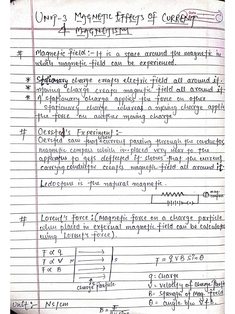 Magnetic Effect of Current & Magnetism | PDF