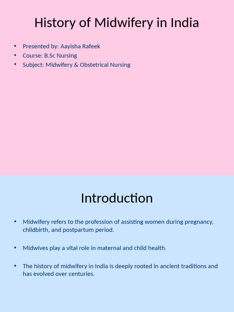 Evolution of Midwifery in India | PDF | Midwife | Midwifery