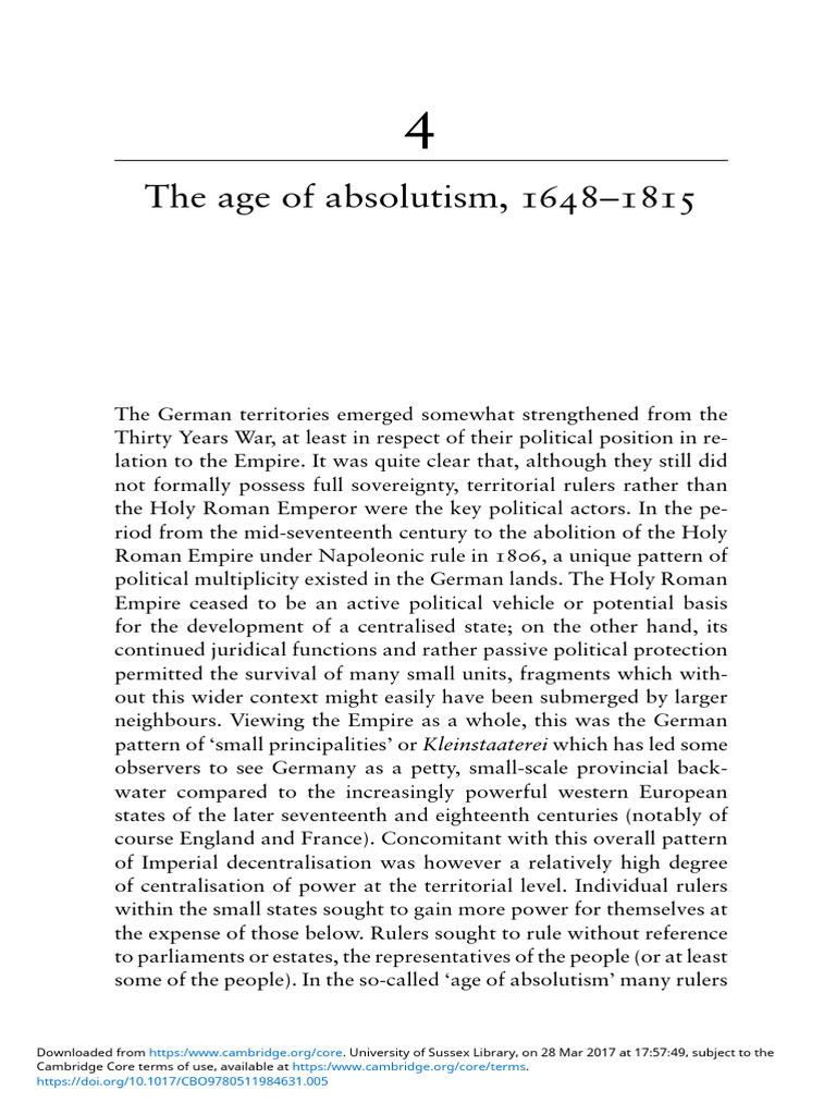 Fulbrook, Mary (Author) - The AGE of ABSOLUTISM, 1648-1815 (2014 ...