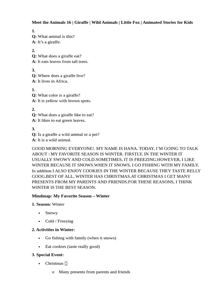I Like Winter | PDF