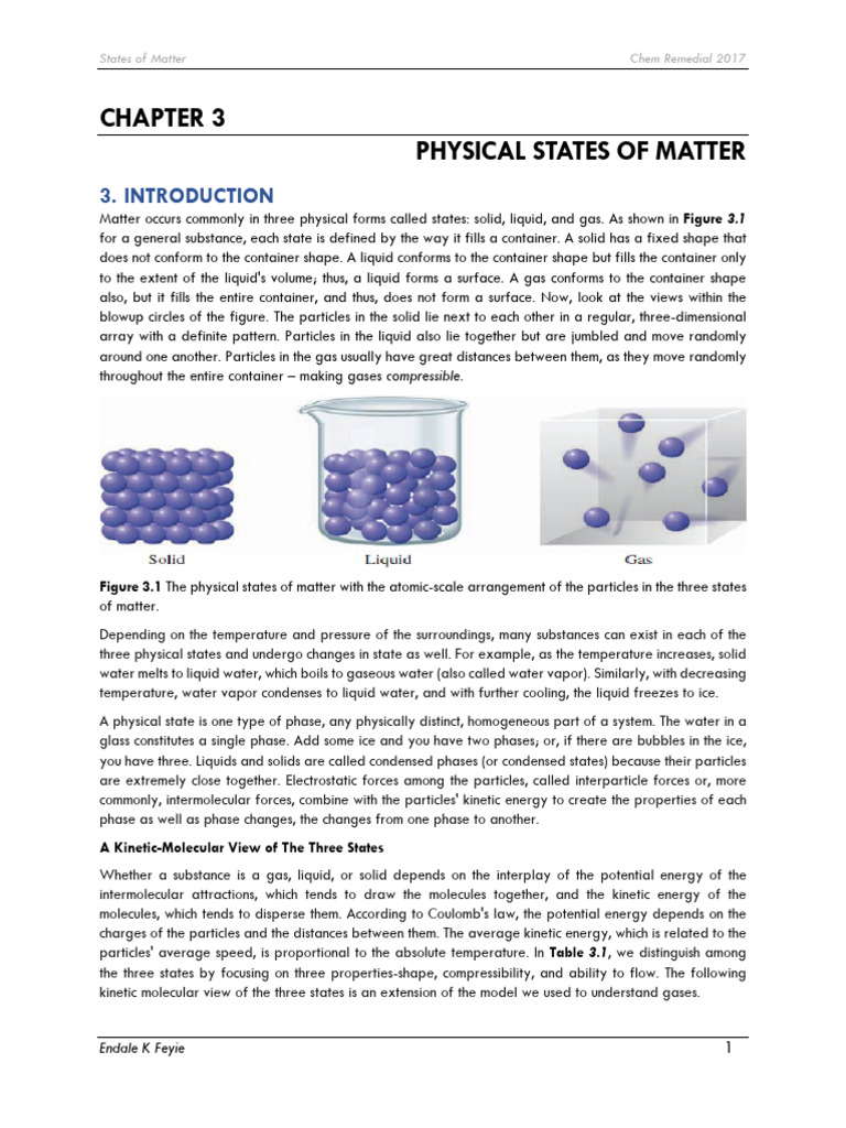 States of Matter: Overview and Properties | PDF | Gases ...