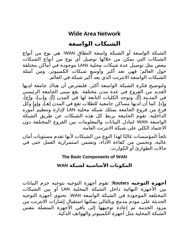 Wide Area Network | PDF