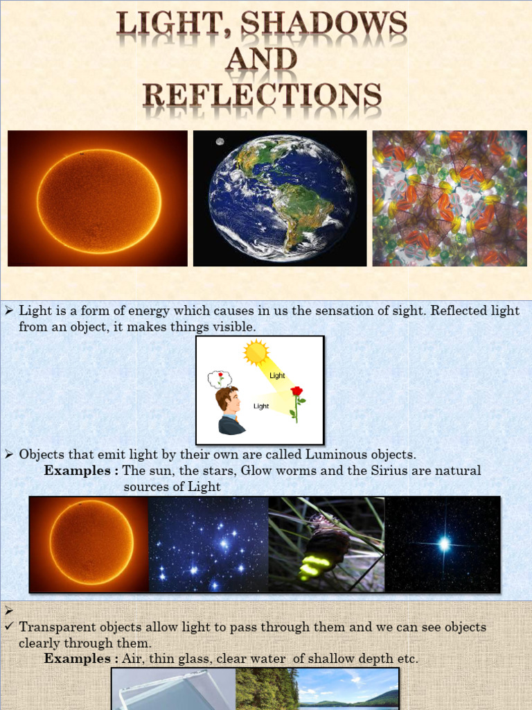 Light, Shadows & Reflection | PDF | Electrical Connector | Light