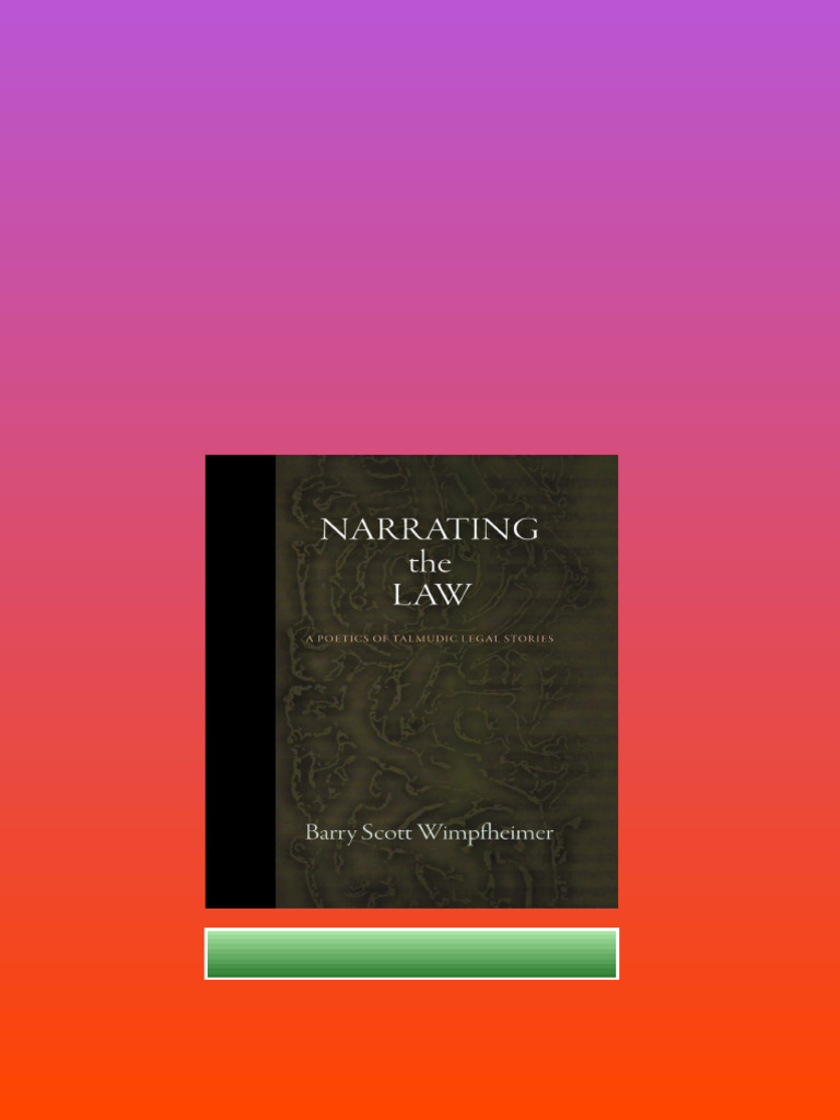 Narrating The Law Barry Scott Wimpfheimer New Release 2025 | PDF