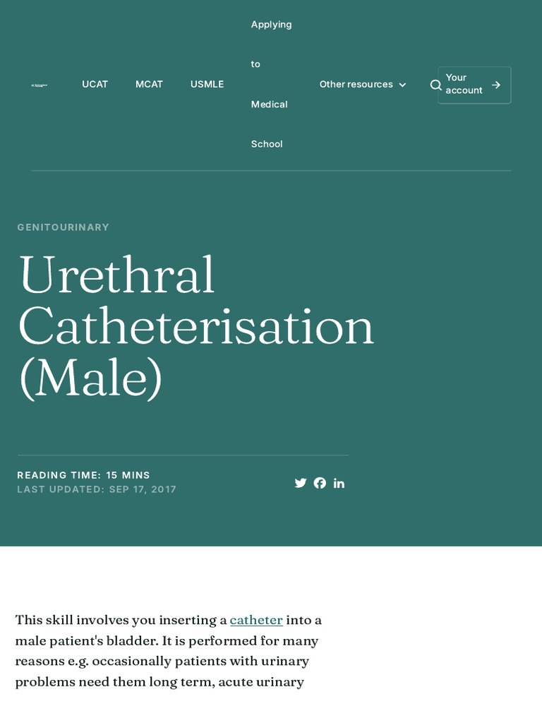 UrethralCatheterisation (Male) - Medistudents 1758241816705 | PDF ...