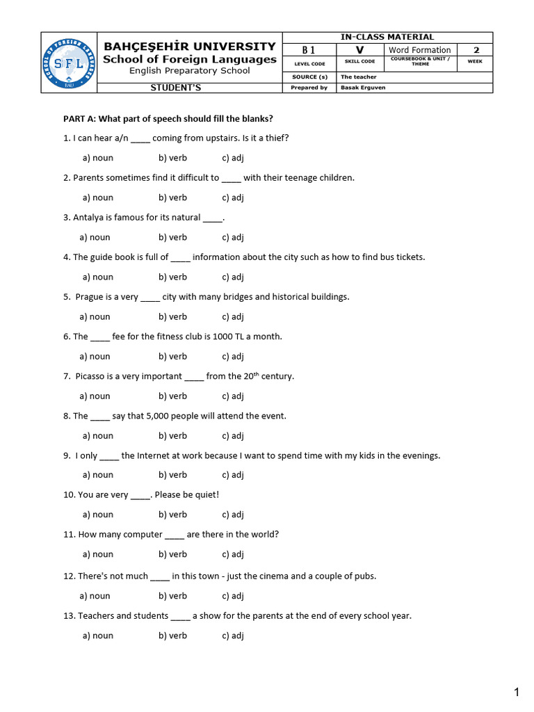 B1 W2 Student Copies All in One File | PDF | Chinese Cuisine | Verb
