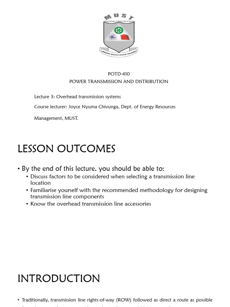 Overhead Transmission Systems Design Guide | PDF | Electric Power ...
