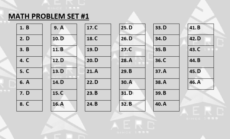 Math Problem Set 1 | PDF