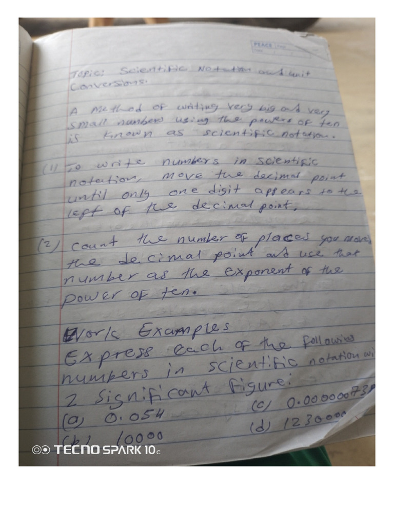 Trigonometry and Scientific Notation Notes | PDF