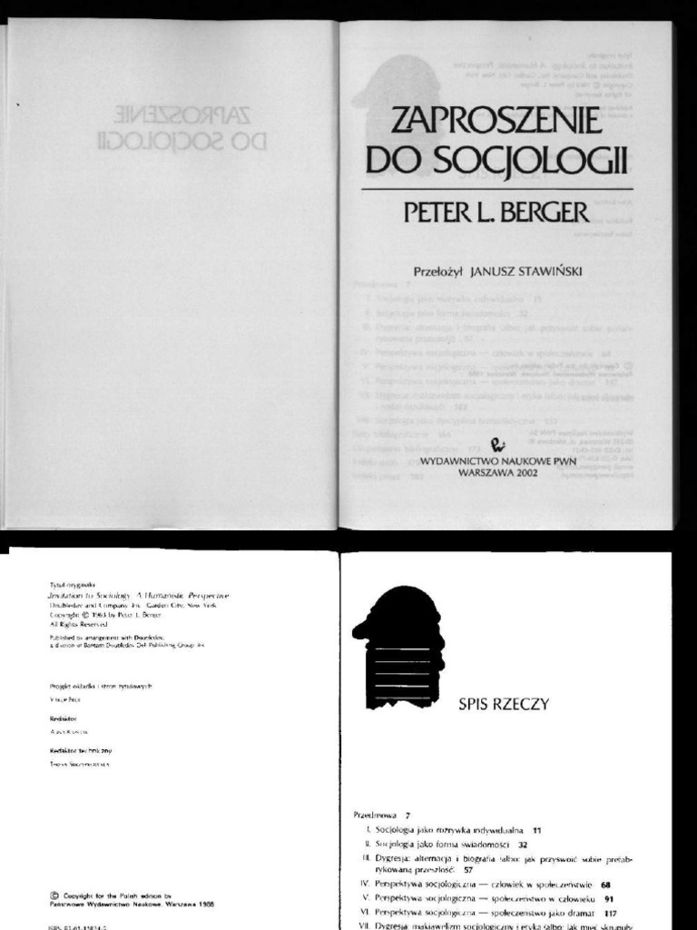 Berger Peter - Zaproszenie Do Socjologii | PDF