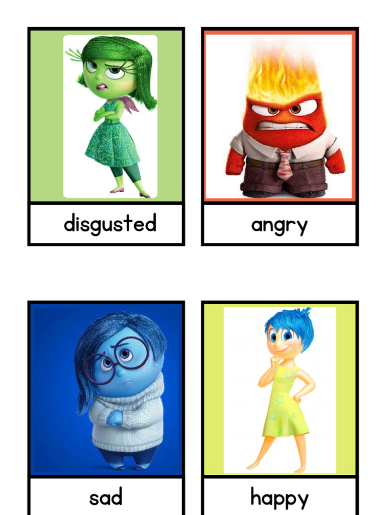 Emotions Flashcards Inside Out | PDF