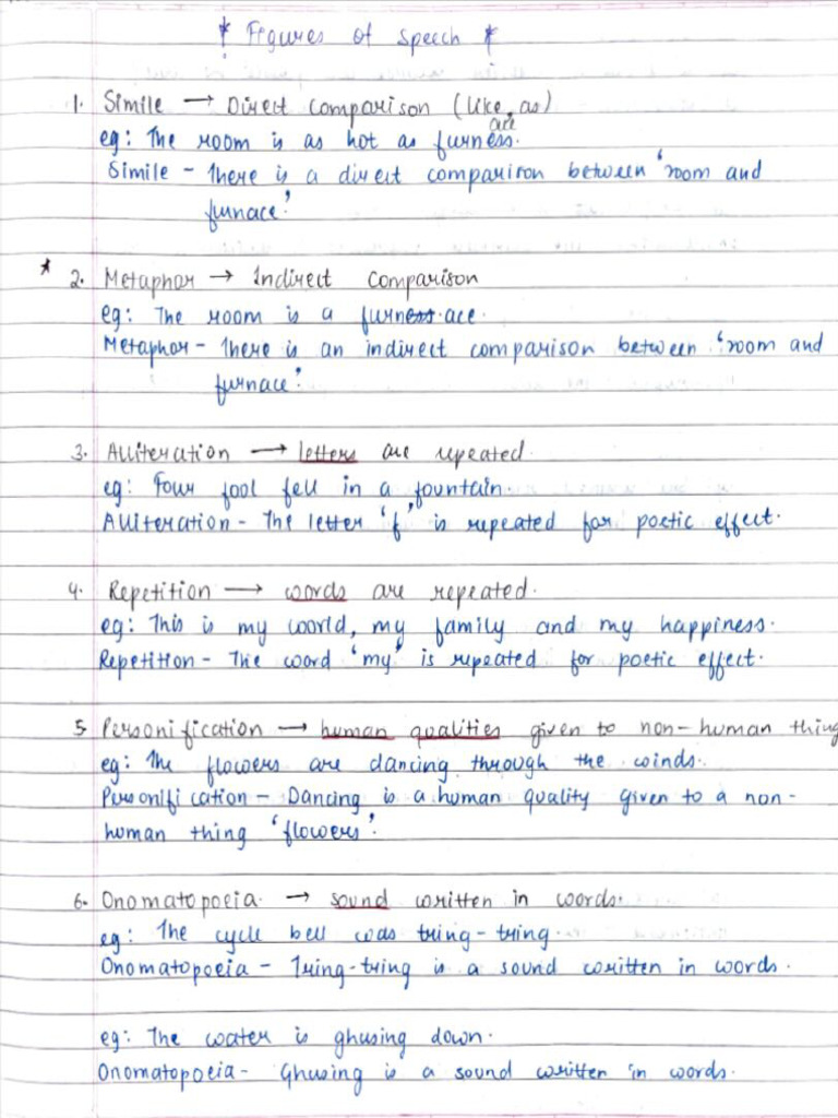 Figures of Speech Explanation | PDF