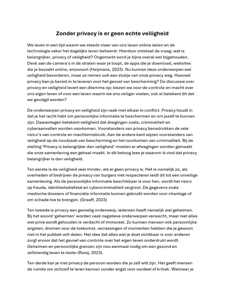 Nederlands Betoog - Privacy | PDF