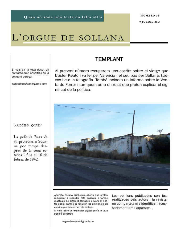 L'Orgue de Sollana Número 33 | PDF