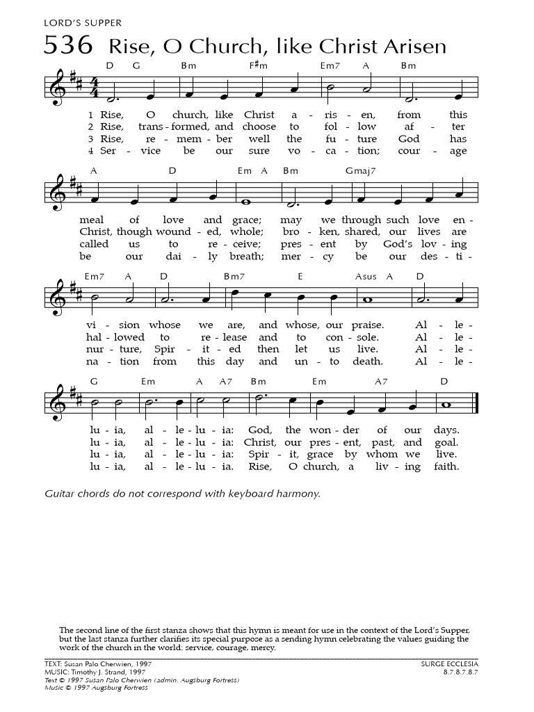 536-Rise O Church Like Christ Arisen | PDF | Christian Worship And ...
