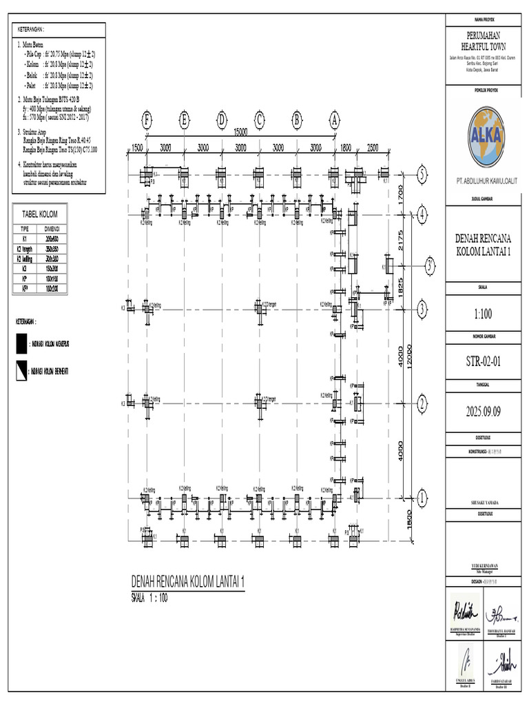 250909_Denah Kolom & Ring Balk Masjid | PDF
