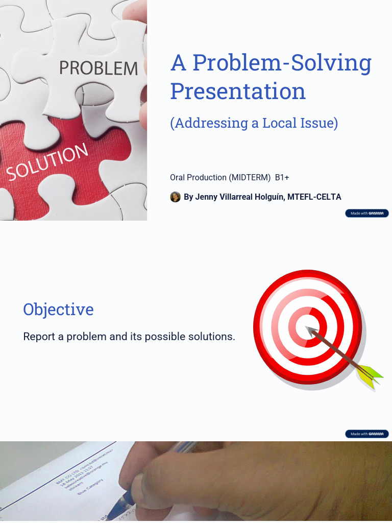 A Problem Solving Presentation Addressing A Local Issue (Part 3) | PDF ...