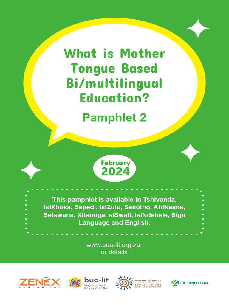 PAMPHLET 2 English 251009 123333 | PDF | Multilingualism | First Language