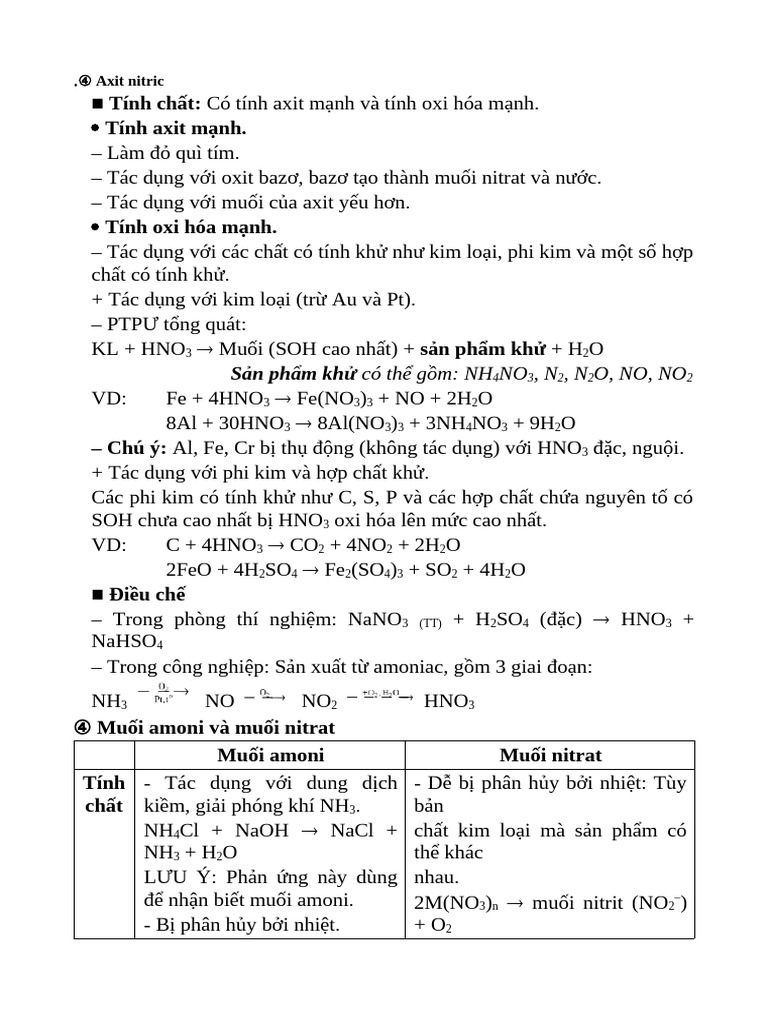 Axit Nitric-Muoi Nitrat | PDF