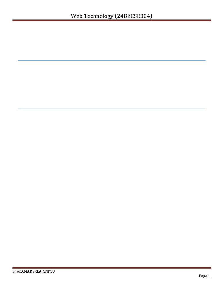 WebTechnology_Module 2 NOTES | PDF | Html | Html Element