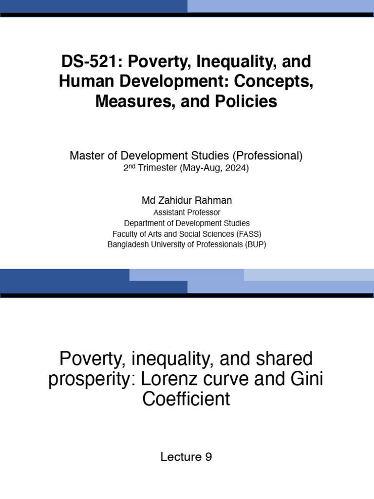 Measuring Income Inequality and Poverty | PDF | Gini Coefficient ...