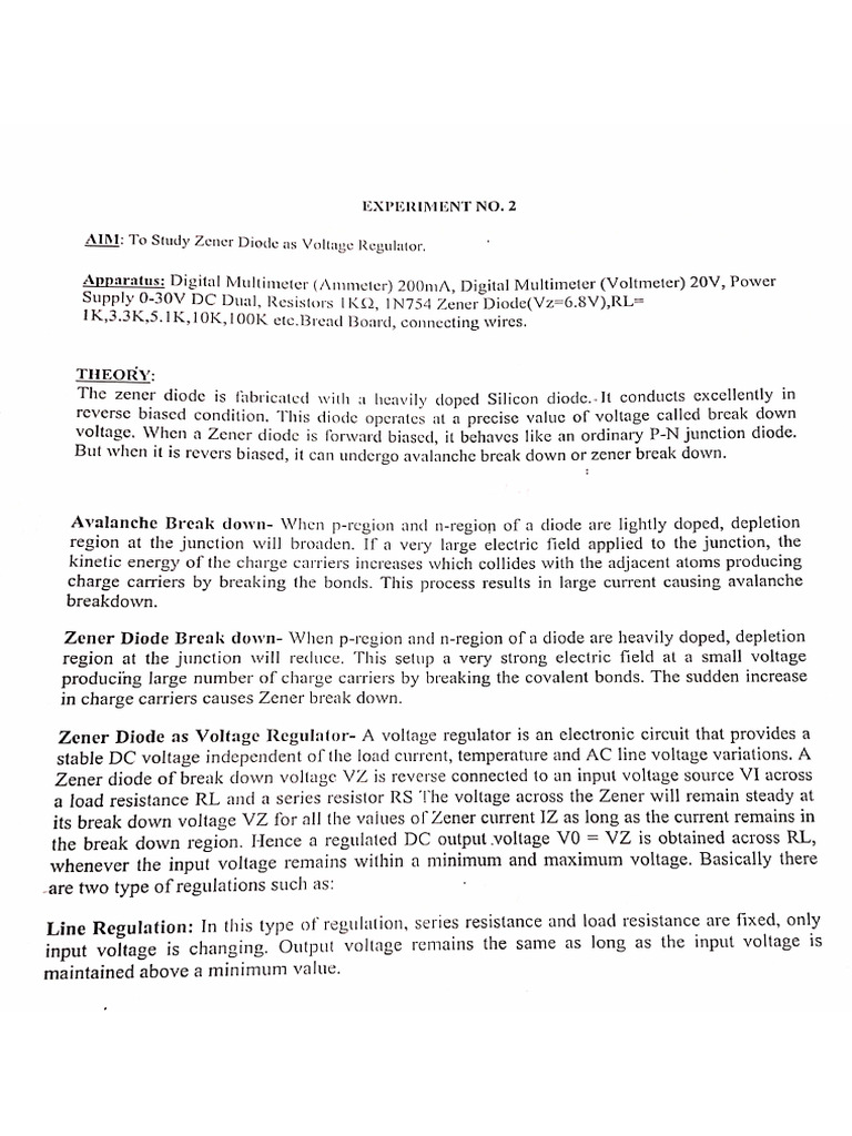 Zener Diode | PDF