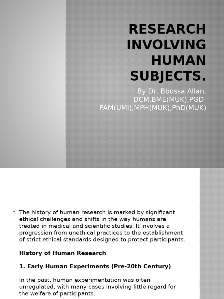 Research For Human Participants | PDF | Institutional Review Board ...
