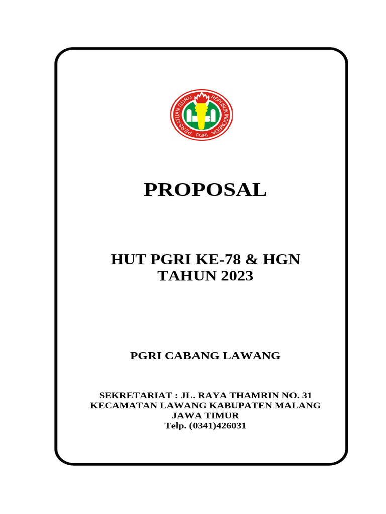Pedoman HUT PGRI Ke-78 dan HGN 2023 | PDF