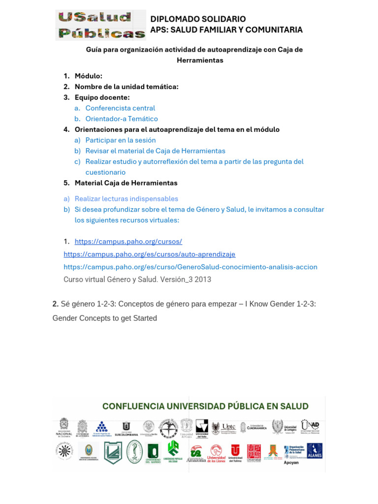 Guia de Autoaprendizaje Con Caja de Herramientas. Tema 3 | PDF ...