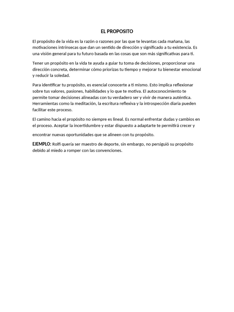 Cómo Encontrar Tu Propósito en la Vida | PDF