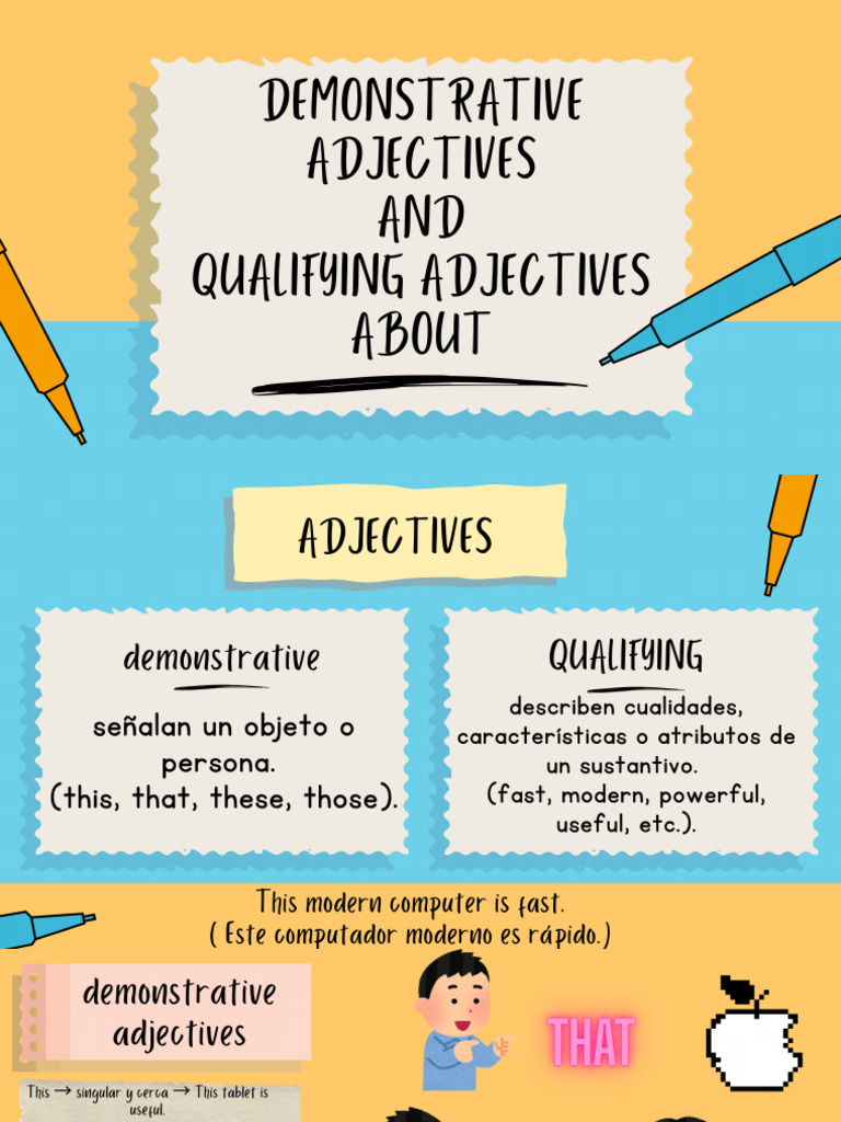 Blue Yellow English Types of Sentences Presentation | PDF