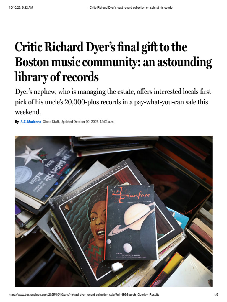 Richard Dyer's Vinyl Collection Sale | PDF