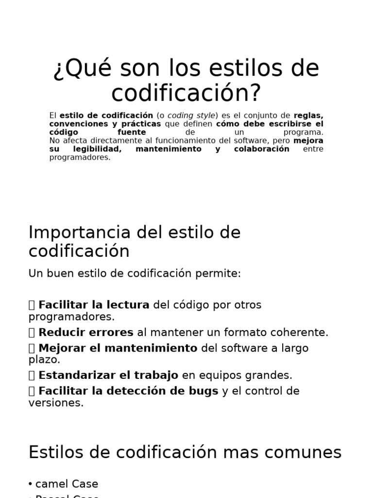 Qué Son Los Estilos de Codificación | PDF | Python (lenguaje de ...