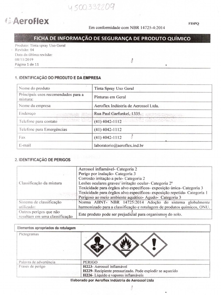 Tinta Spray Esmalte SNT Ab Az Viferro | PDF