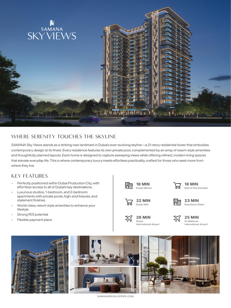 Samana Sky View Factsheet | PDF | Dubai | United Arab Emirates