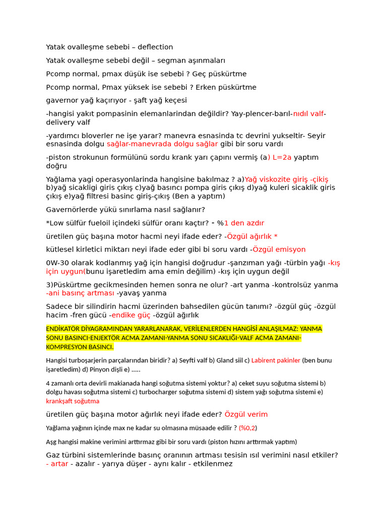 Ana Maki̇ne Yeni̇ Sorular | PDF